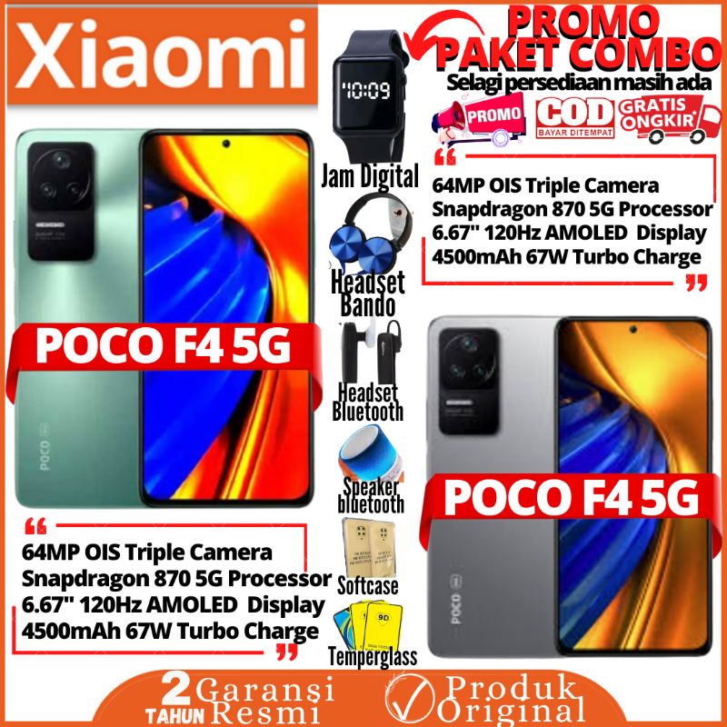 Jual HP XIAOMI POCO F4 5G 6/128GB 8/256GB PRODUK ORIGINAL GARANSI RESMI NASIONAL | Shopee Indonesia