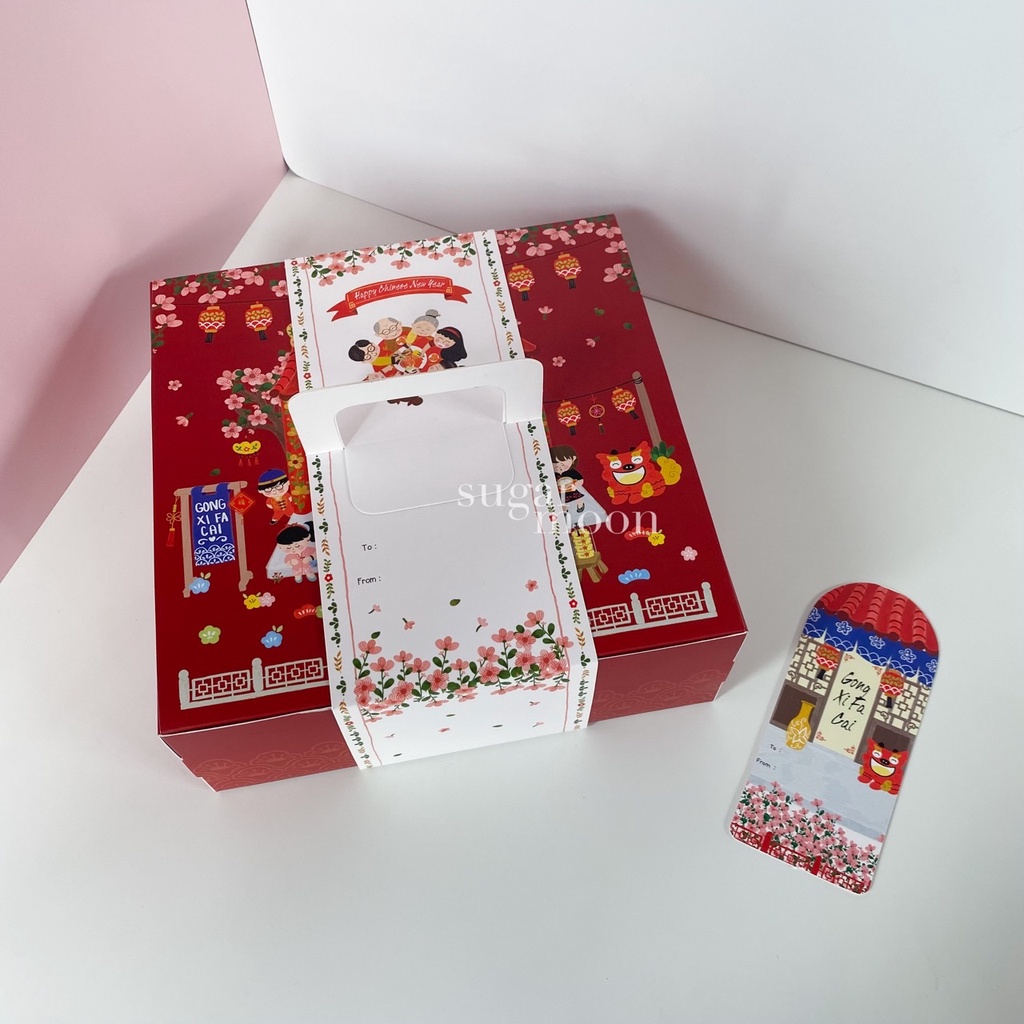 Jual Xin Nian Box 22x22x8cm - Kotak Dus Packaging Imlek CNY Chinese New ...