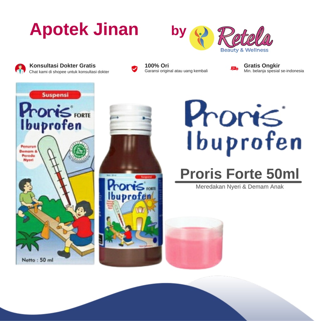 Jual Proris Syrup 60ml /Ibuprofen Sirup / Obat Pereda Nyeri Anak / Obat ...