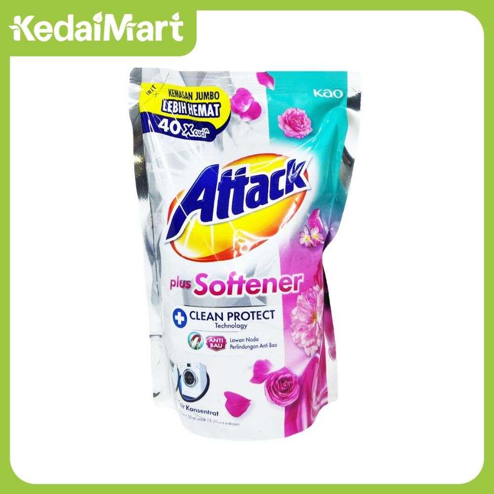 Jual Attack Detergen Cair Plus Softener 1200 ml | Shopee Indonesia