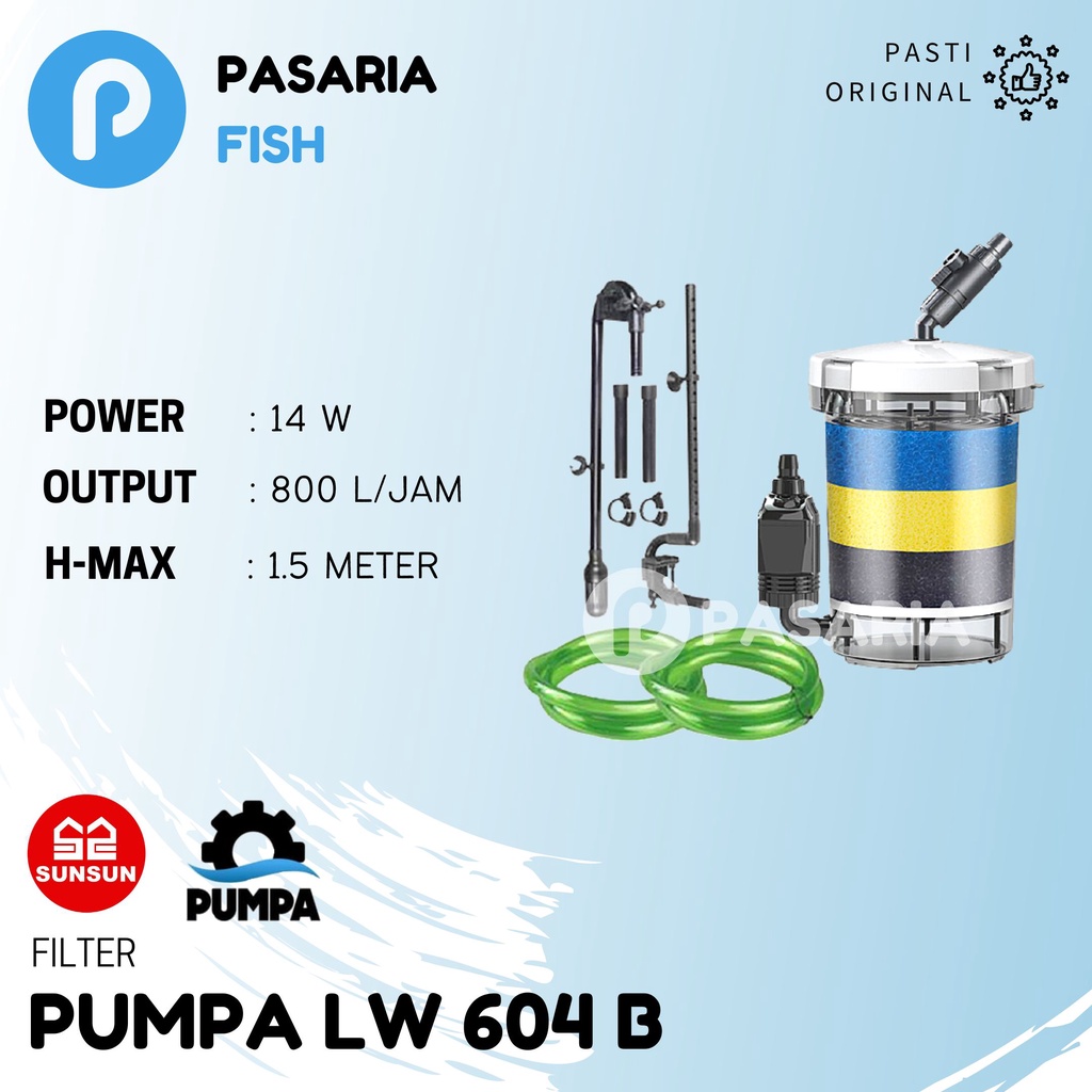 Jual SUNSUN PUMPA LW 604B/LW604B External/Eksternal Filter/Canister 14 ...