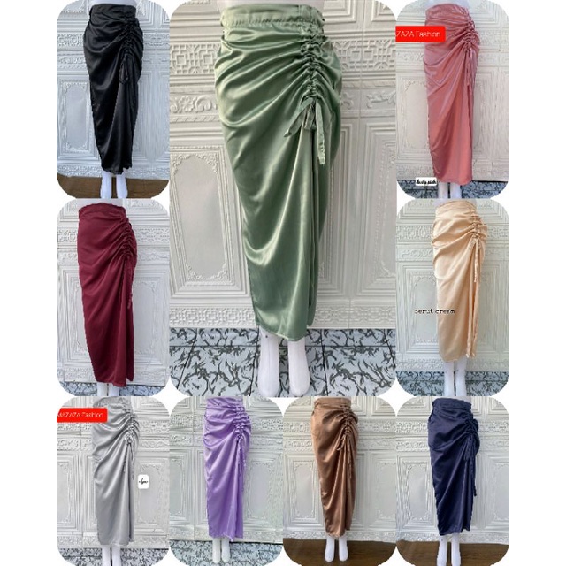 Jual ROK SERUT VIRAL KOREAN LOOK BAHAN SATIN VELVET PREMIUM/ROK WISUDA ...
