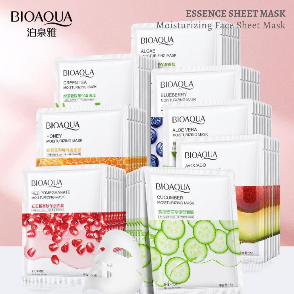 Jual BIOAQUA Moisturizing Sheet Mask Essence Series Hydrating Bioaqua | Shopee Indonesia