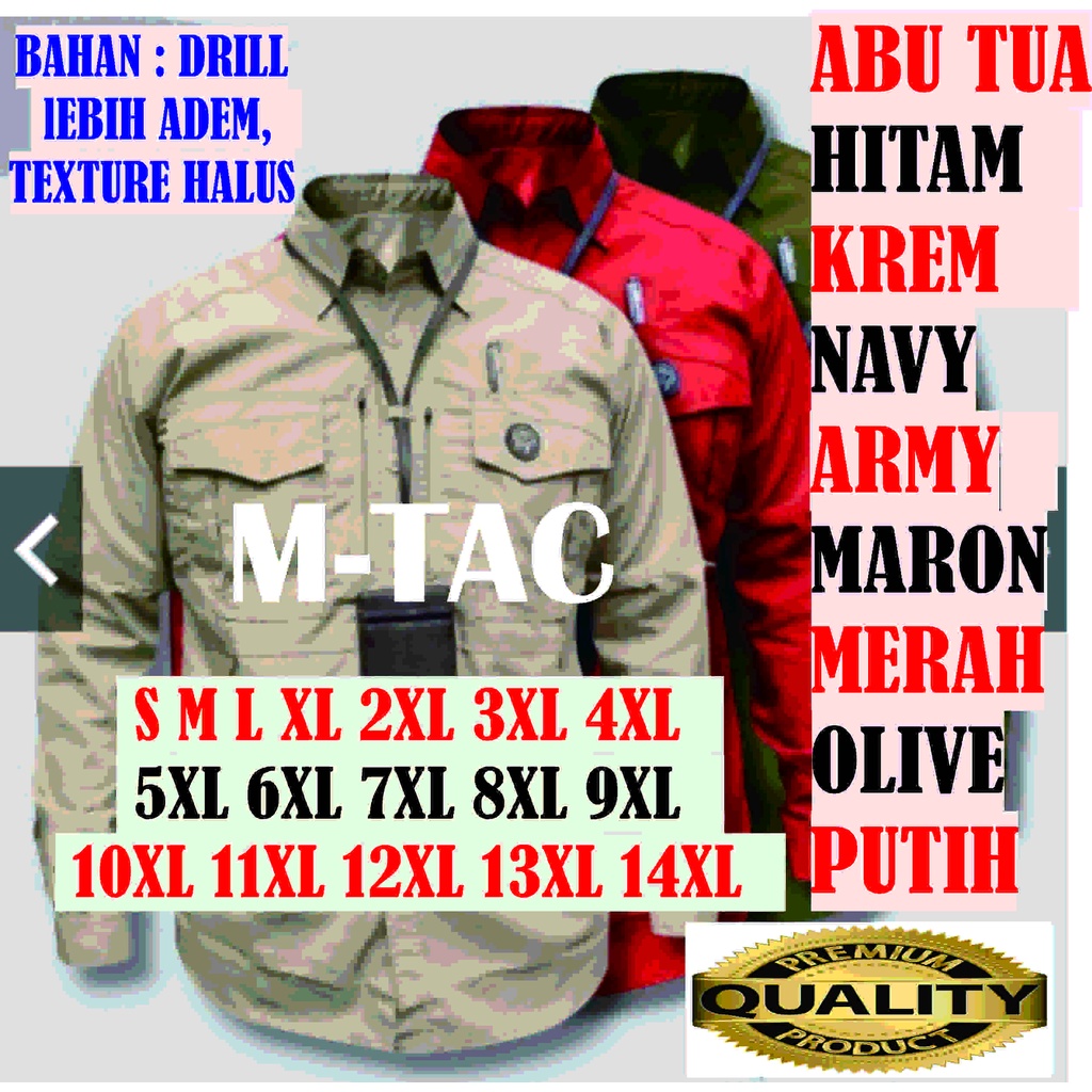 Jual Kemeja Baju Tactical Taktikal MTAC M-TAC M TAC Tangan Lengan ...