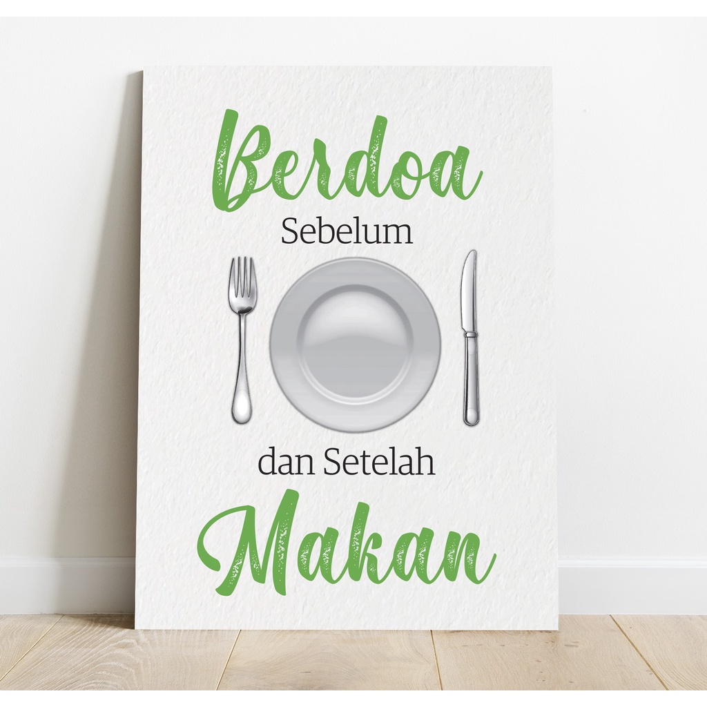 Jual Poster Berdoa Sebelum dan Setelah Makan Dapur Hiasan Dekorasi ...