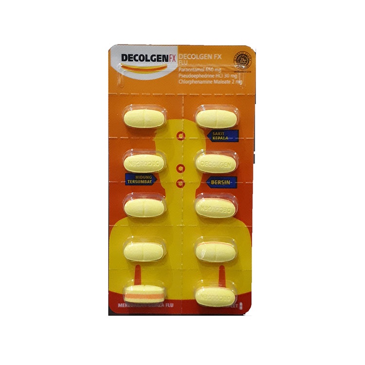 Jual Decolgen FX Strip Isi 10 Tablet / Obat Batuk Flu Demam Sakit ...
