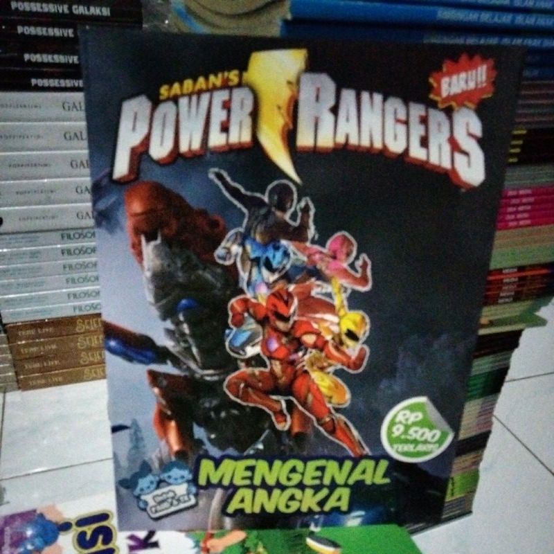 Jual Buku anak tk & paud mengenal angka sambil mewarnai power ranger ...