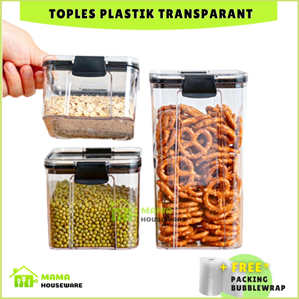 Jual Toples Plastik Bening Kedap Udara / Toples Akrilik PP Transparan ...