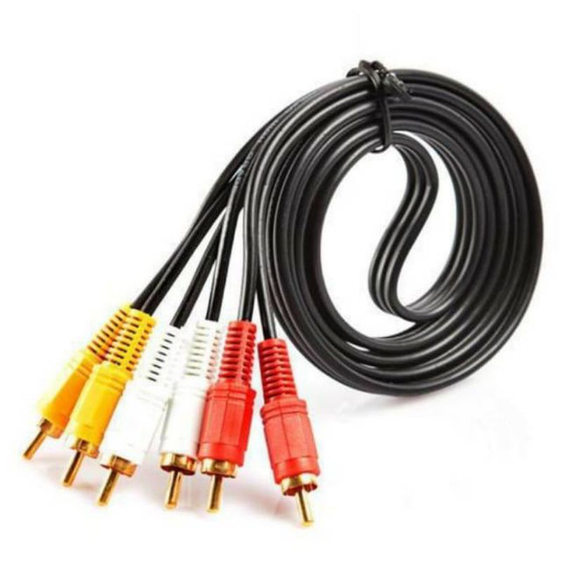 Jual KABEL AV VIDEO RCA 3 KE 3 / KABEL 3 RCA DVD TV ( BATAM ) | Shopee ...