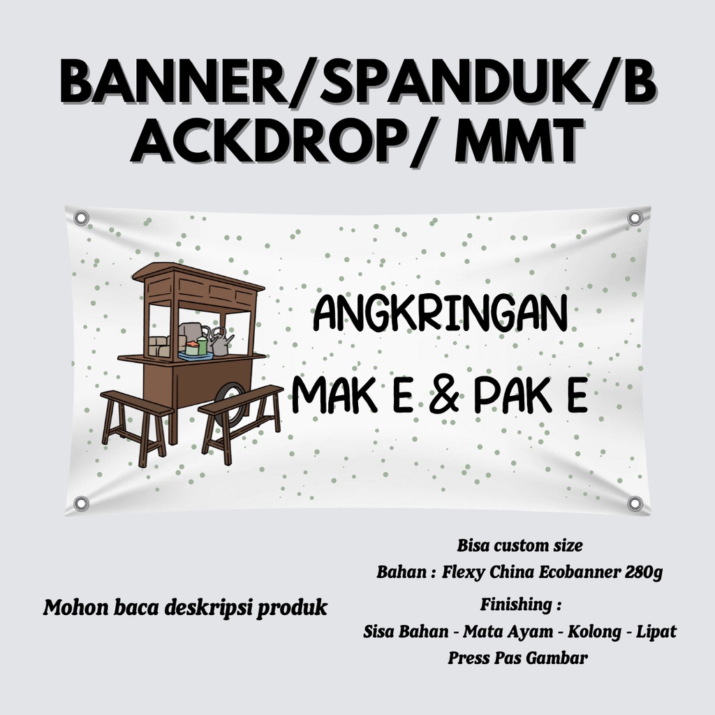 Jual Cetak Banner/Spanduk/MMT Bahan Flexy Ecobanner 280g Custom Desain ...
