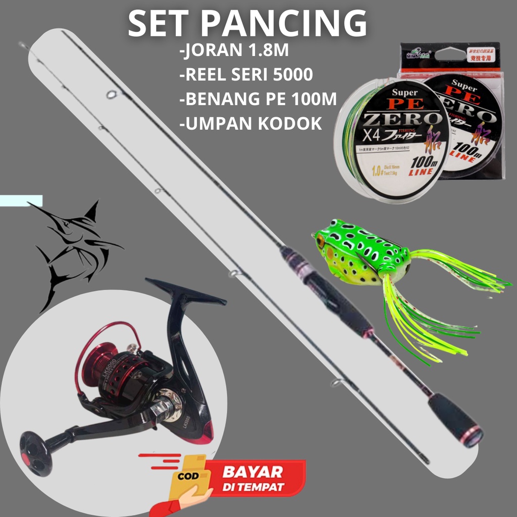 Jual Set Pancing 1.8M Stik Pancing Dengan Bahan Serat Karbon Joran ...