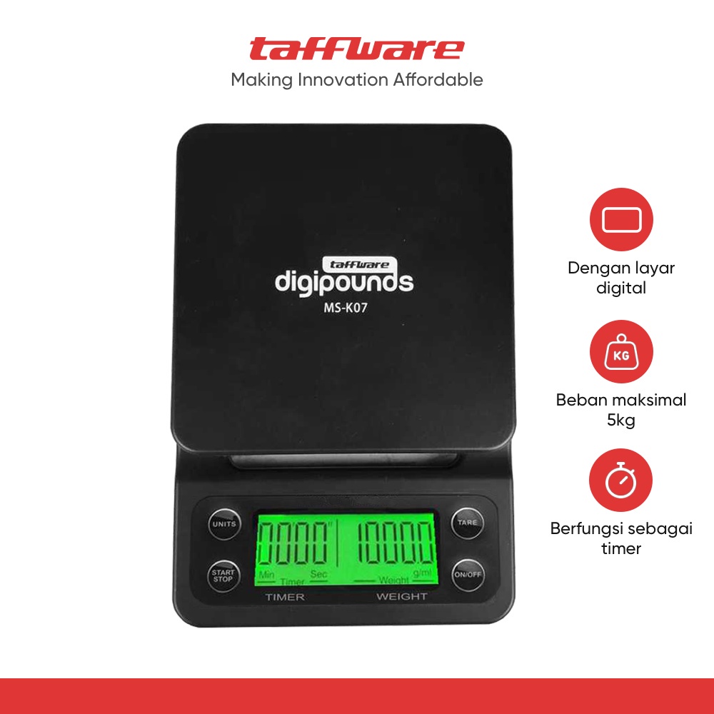 Jual KItchen Scale Taffware Digipounds Timbangan Dapur Mini Digital ...