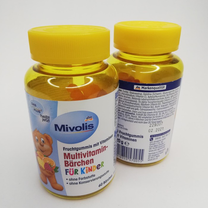 Jual Dm Mivolis Multivitamin baby bear for children fruit gums 120g | Shopee Indonesia