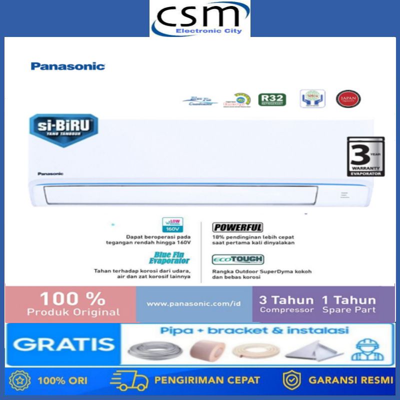 Jual AC PANASONIC CS/CU-LN7WKJ AC Split SiBiru 3/4 PK R32 [FREE INSTALASI+MATERIAL] GARANSI ...