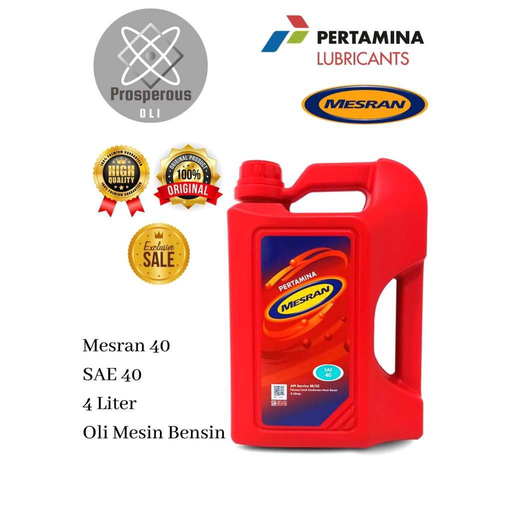 Jual Oli Mesran SAE 40 Galon 4 Liter - Oli pertamina | Pelumas Mesin ...