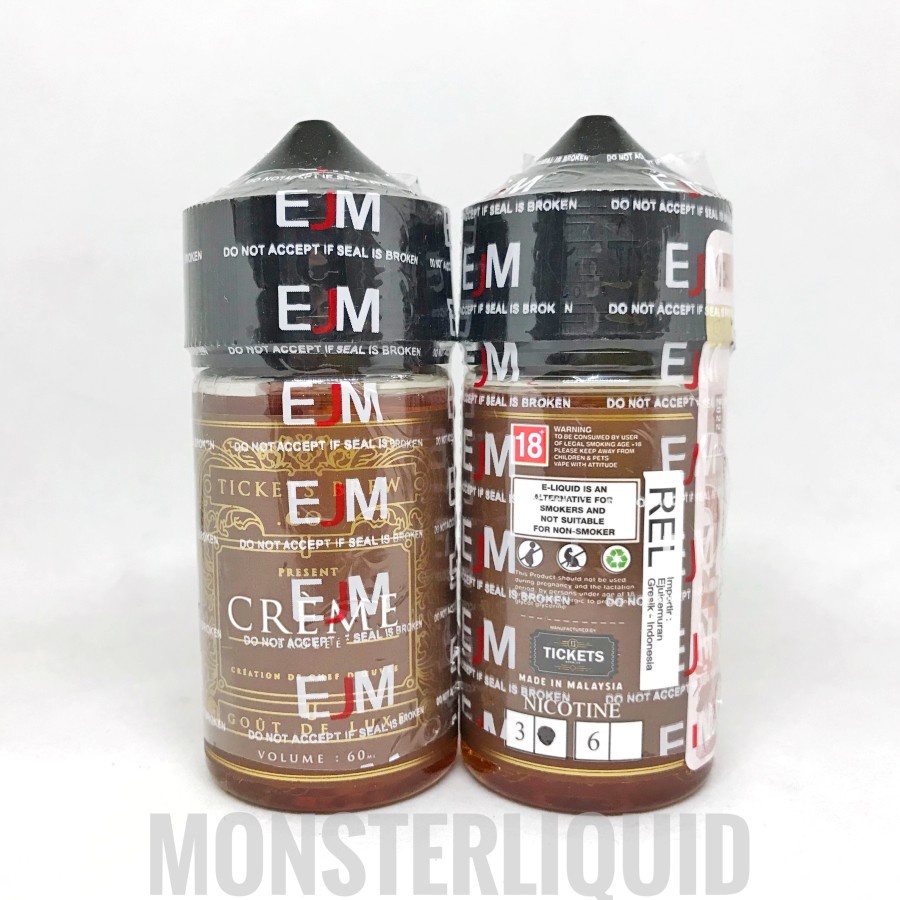 Jual TICKETS BREW CREME BRULEE BY EJM 3MG 60ML | Shopee Indonesia