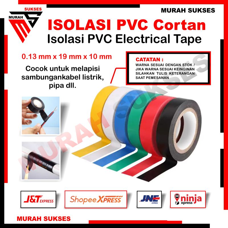 Jual TAPE ISOLASI LAKBAN KABEL LISTRIK TAHAN PANAS DAYA REKAT KUAT ...