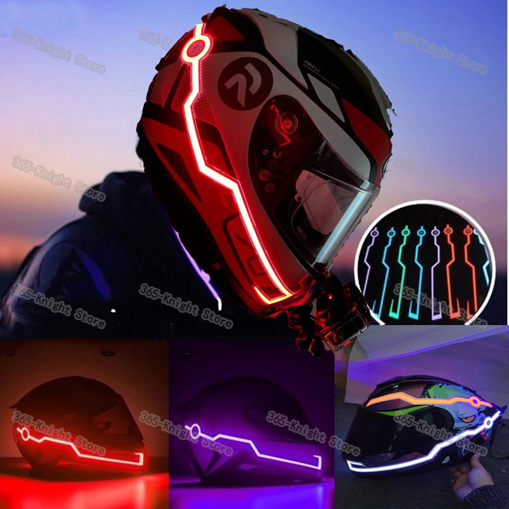 Jual Sticker helm motor Lampu LED Strip stiker peringatan Malam Helmet ...