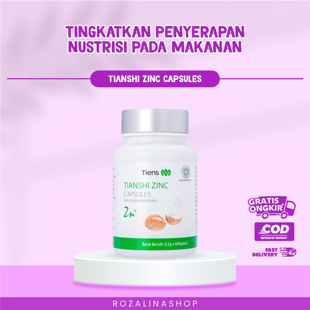 Jual Tiens Tianshi Zinc Capsules Suplemen Penggemuk Badan Dan Vitamin ...