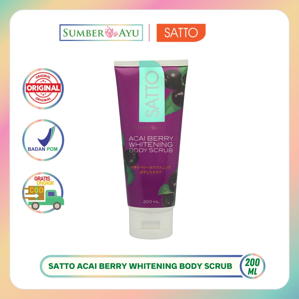 Jual Satto Acai Berry Whitening Body Scrub 200 ml | Shopee Indonesia