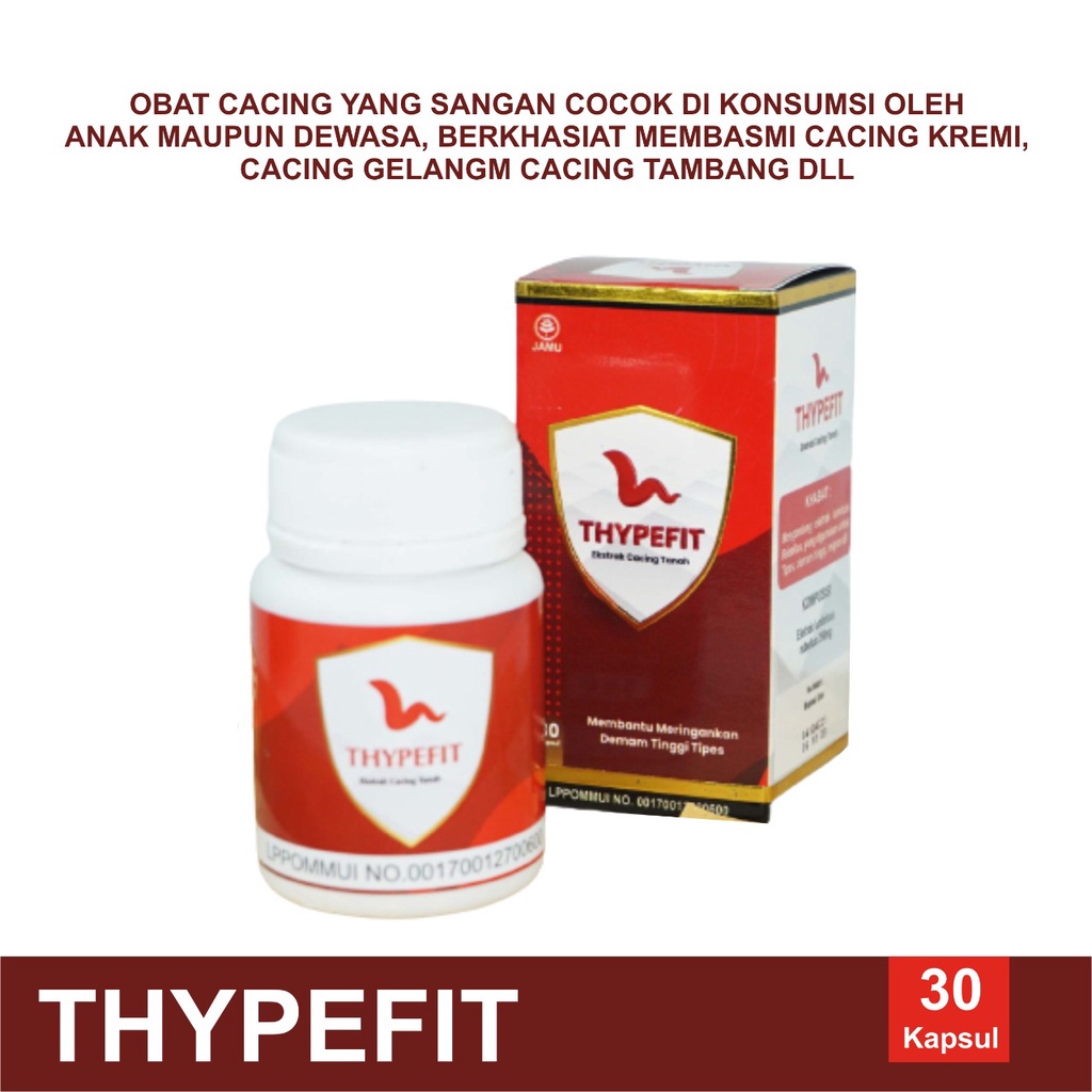 Jual THYPEFIT 30 KAPSUL OBAT TYPUS CACINGAN TIPES DEMAM PANAS DINGIN ...