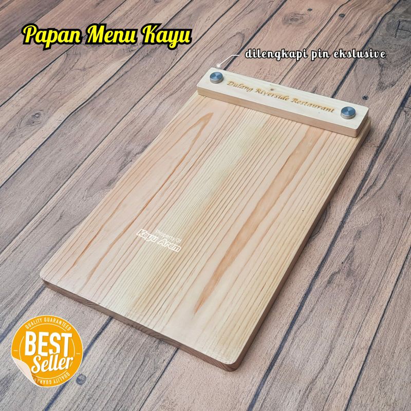 Jual Papan MENU KAYU Board / Buku Cover Menu A4 Resto Cafe Custom ...