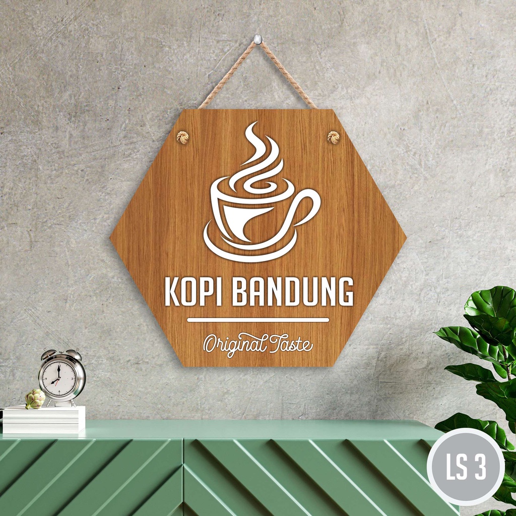 Jual (SEHARI JADI) PAPAN LOGO KOPI KAYU HURUF TIMBUL AKRILIK BISA ...