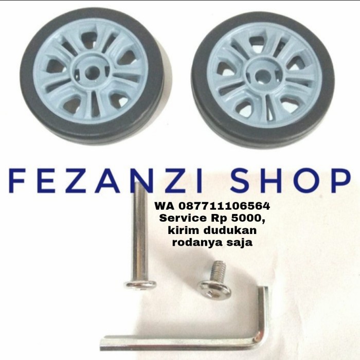 Jual Travel Roda Koper Replacement Double Ban Diameter 5.5Cm Warna Abu ...