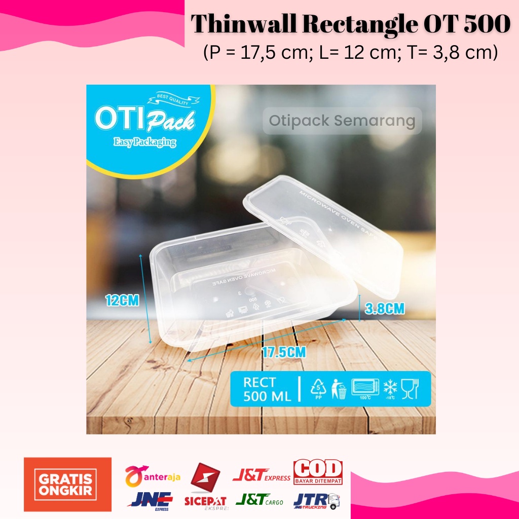 Jual Otipack Thinwall Rectangle Persegi Panjang Food Container ...