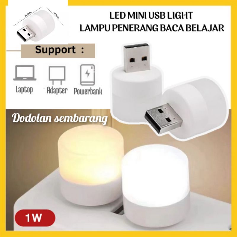 Jual Lampu LED Mini USB Portable / Lampu Penerangan Untuk Baca Belajar ...
