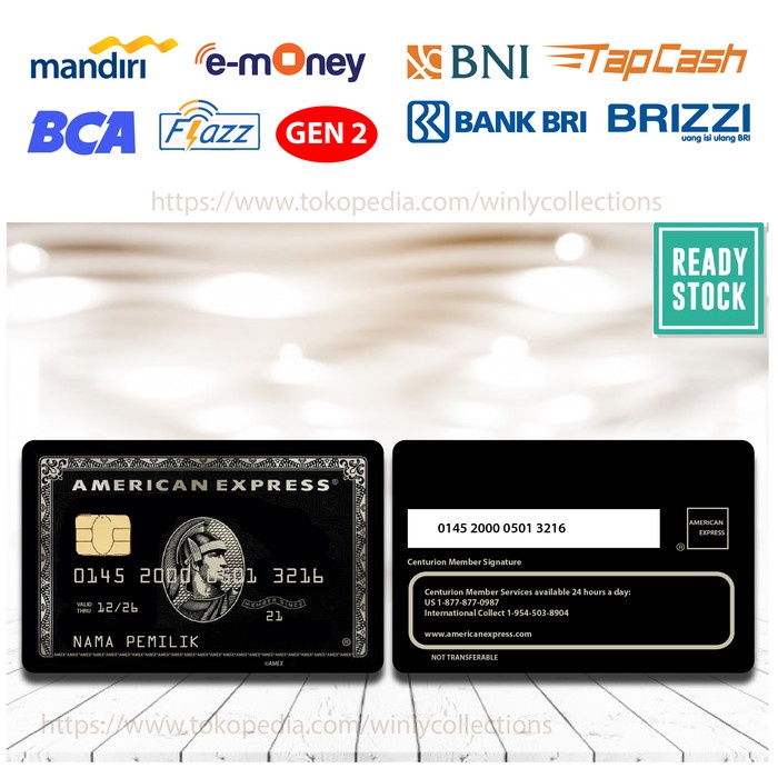 Jual Kartu Emoney FLAZZ BCA gen 2 Design American Express AMEX - 2 SISI ...