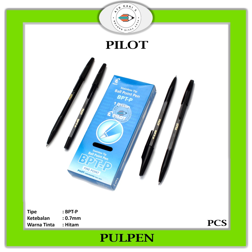 Jual PILOT - Pen Ballpoint BPT-P Pulpen Pilot BPTP Hitam & Biru - PCS | Shopee Indonesia