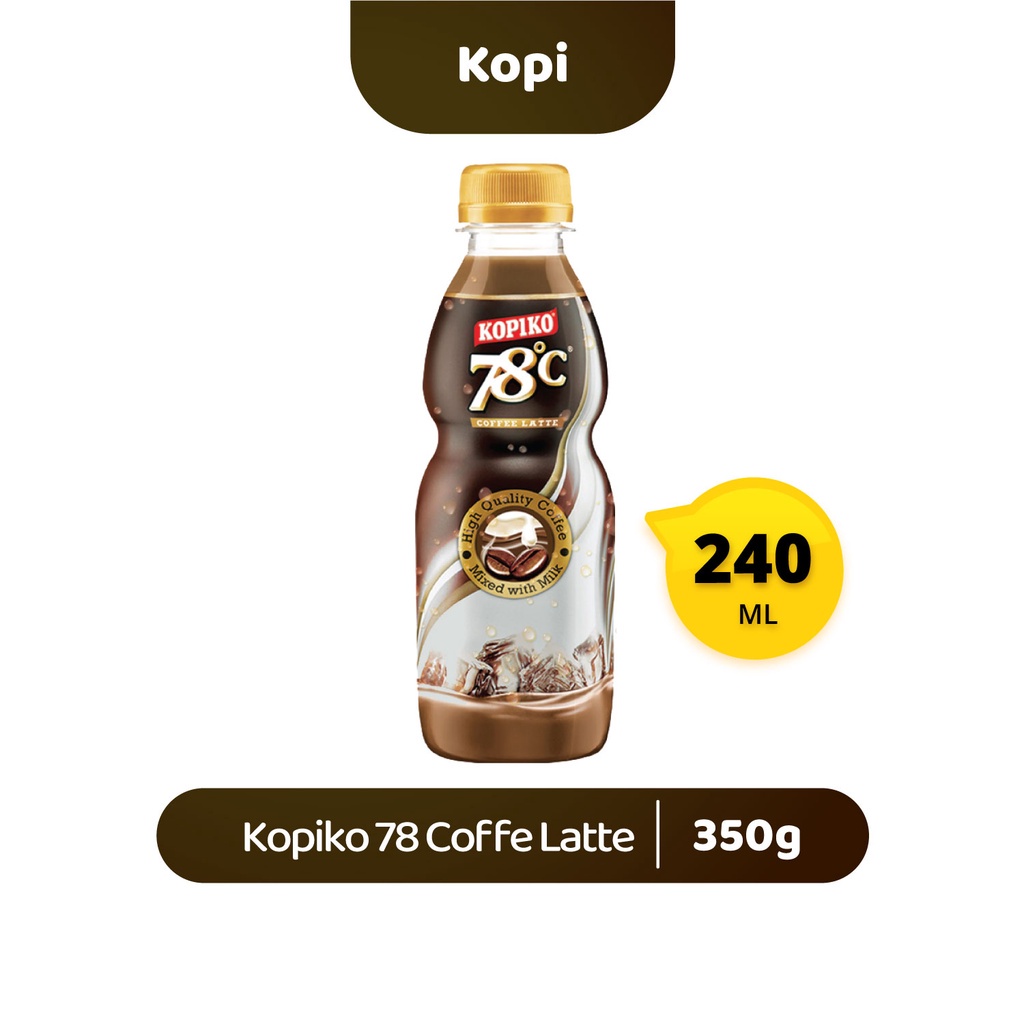 Jual Kopiko 78 C Minuman Coffee Latte 240 mL (12 Botol) | Shopee Indonesia