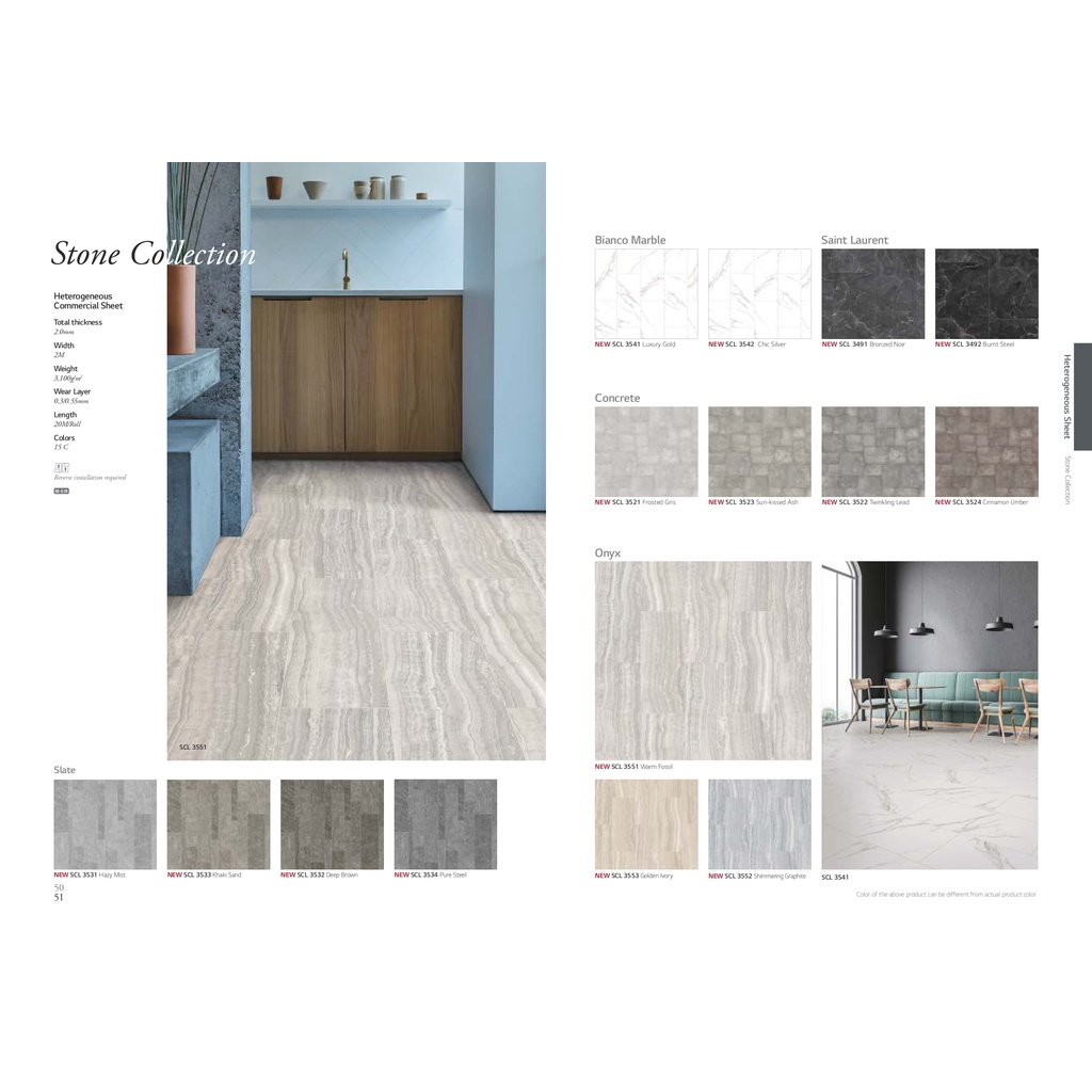 Jual VINYL LANTAI LG/LX HAUSYS STONE COLLECTION-LANTAI VINYL ROLL LG ...