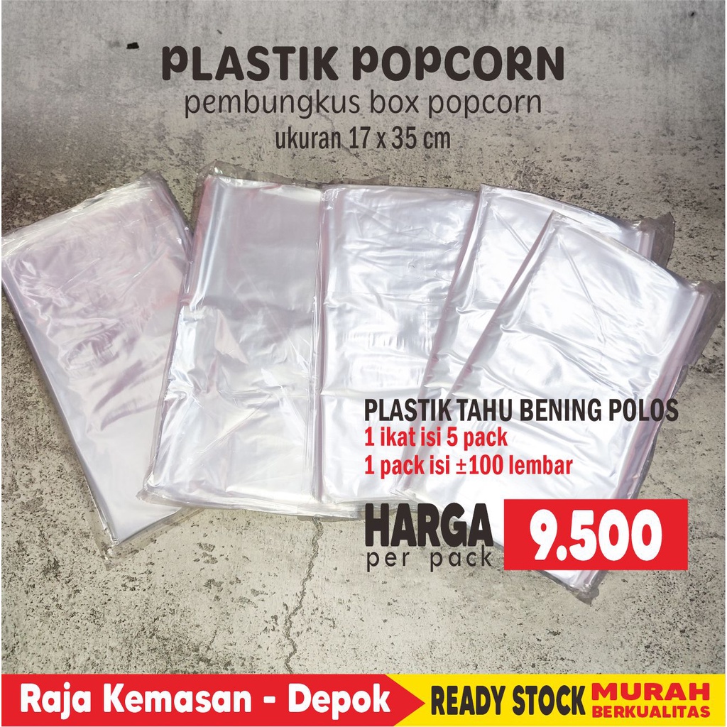 Jual PLASTIK BOX POPCORN POLOS 17x35 CM | Shopee Indonesia