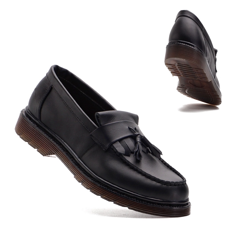 Jual Sepatu Loafer Pria Kenzio Gates Black Solid | RajinStore x Kenzio ...