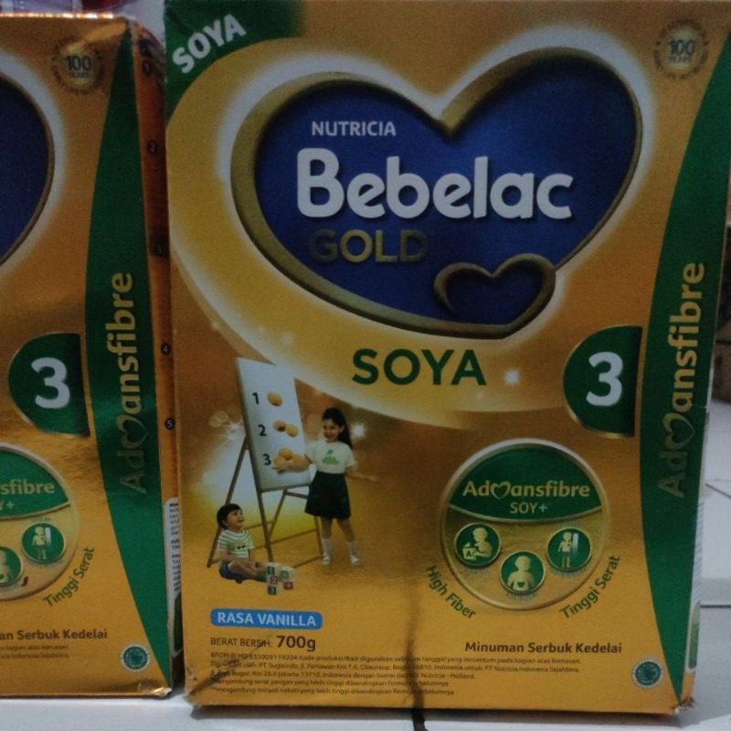 Jual Susu Bebelac Gold Soya 3 Tinggi Serat 700 gr/Susu Formula Soya ...