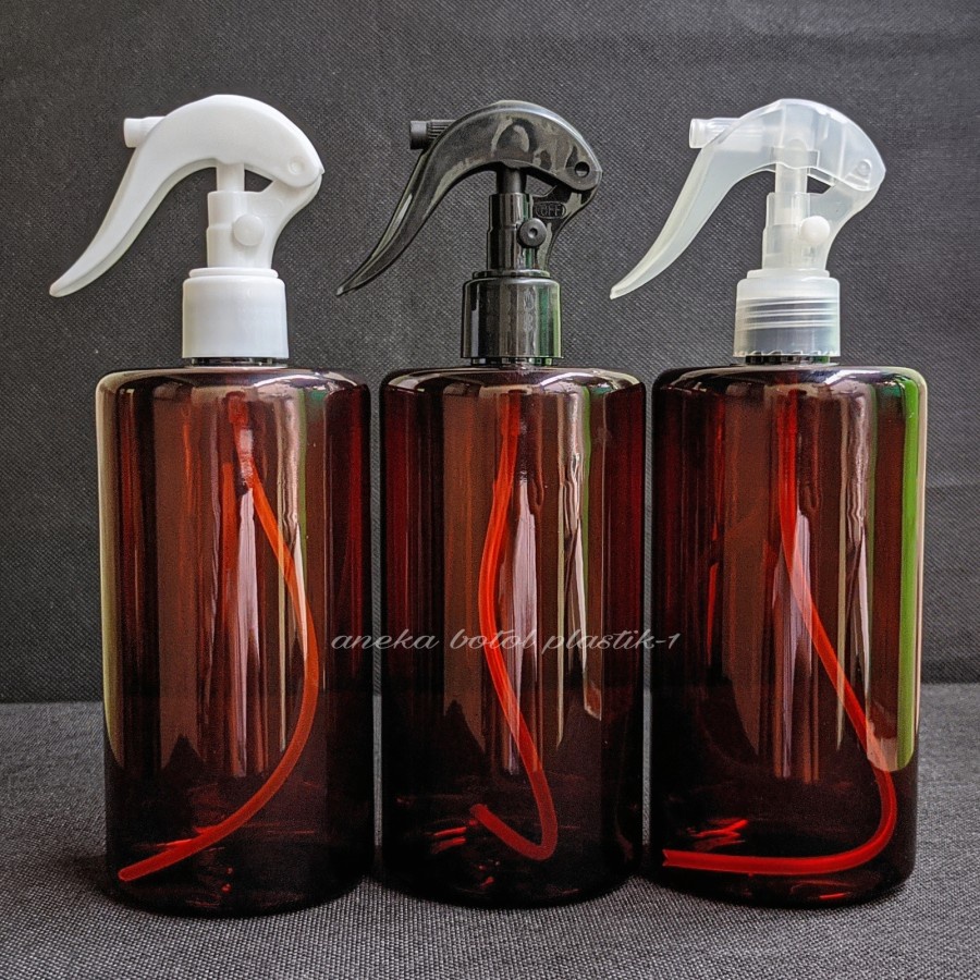 Jual Botol Plastik Pet 500ml Rf Coklat Amber Tebal Tutup Spray Triger Bebebk Semprot / Botol ...