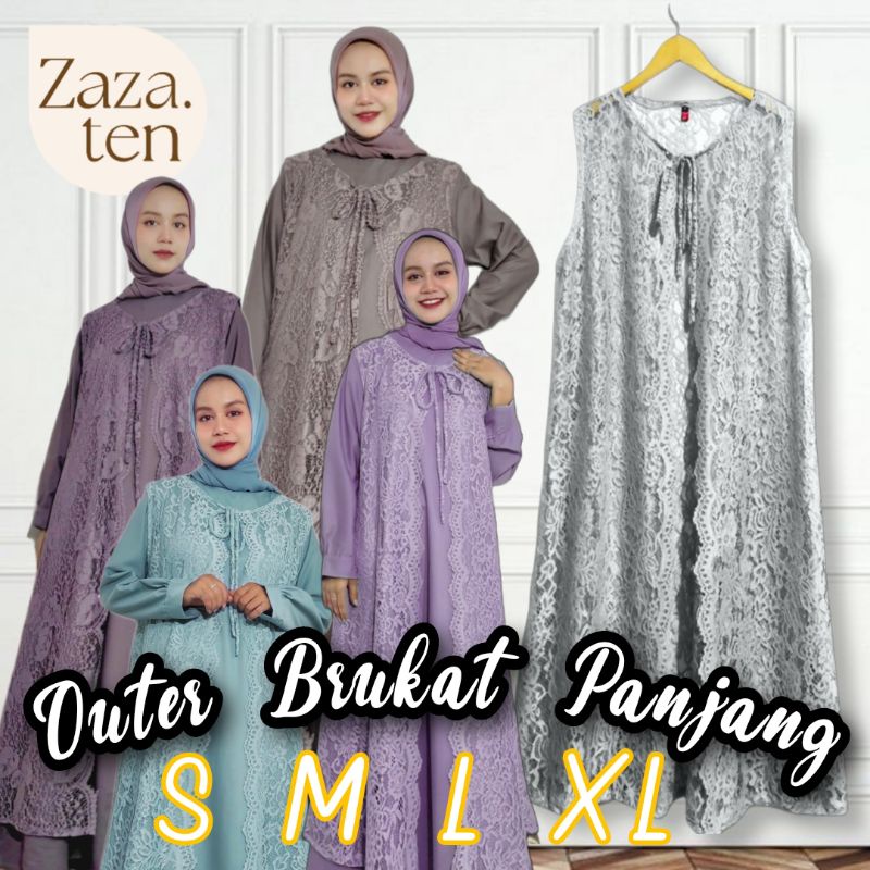 Jual Outer Brukat Clara Cardigan Brokat Panjang Premium Luaran Pesta ...