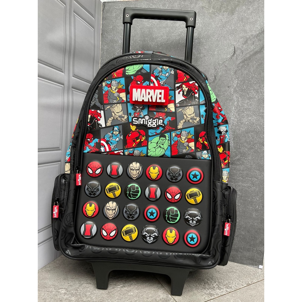 Jual SMIGGLE X MARVEL TROLLEY BACKPACK - tas troli smiggle | Shopee ...