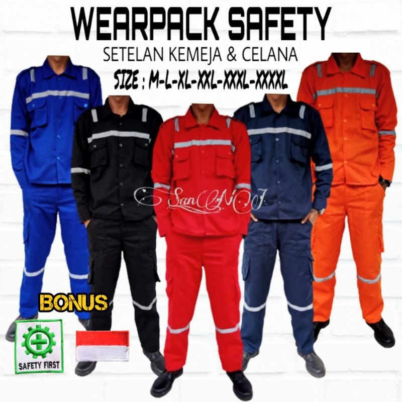 Jual TERBARU Wearpack Safety Setelan Kemeja & Celana / Wearpack Safety ...