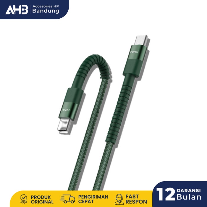 Jual Kabel Data Rexi Type-C to Type-C 60W Quick Charge Rexi KJ01-CC ...