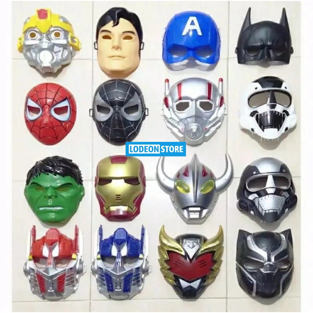 Jual Mainan Topeng Super Hero Batman Captain America Iron Man Spiderman ...