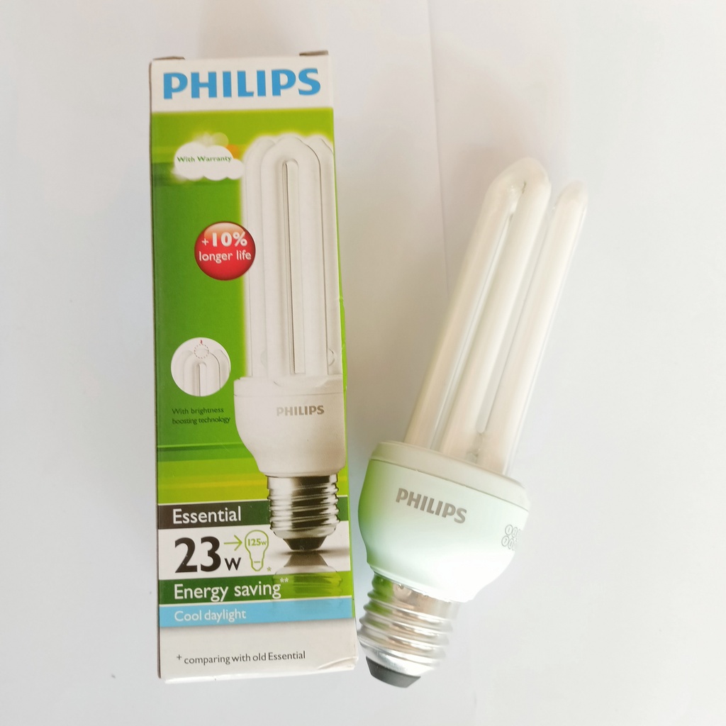 Jual LAMPU PHILIPS ESSENTIAL 23 WATT 23W GARANSI RESMI | Shopee Indonesia