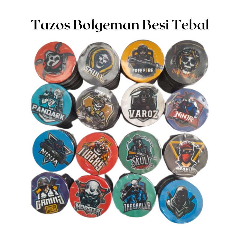 Jual Karakter Mainan Tazos Gacoan isi 18 Pcs Tazos King Tajos Bogem ...