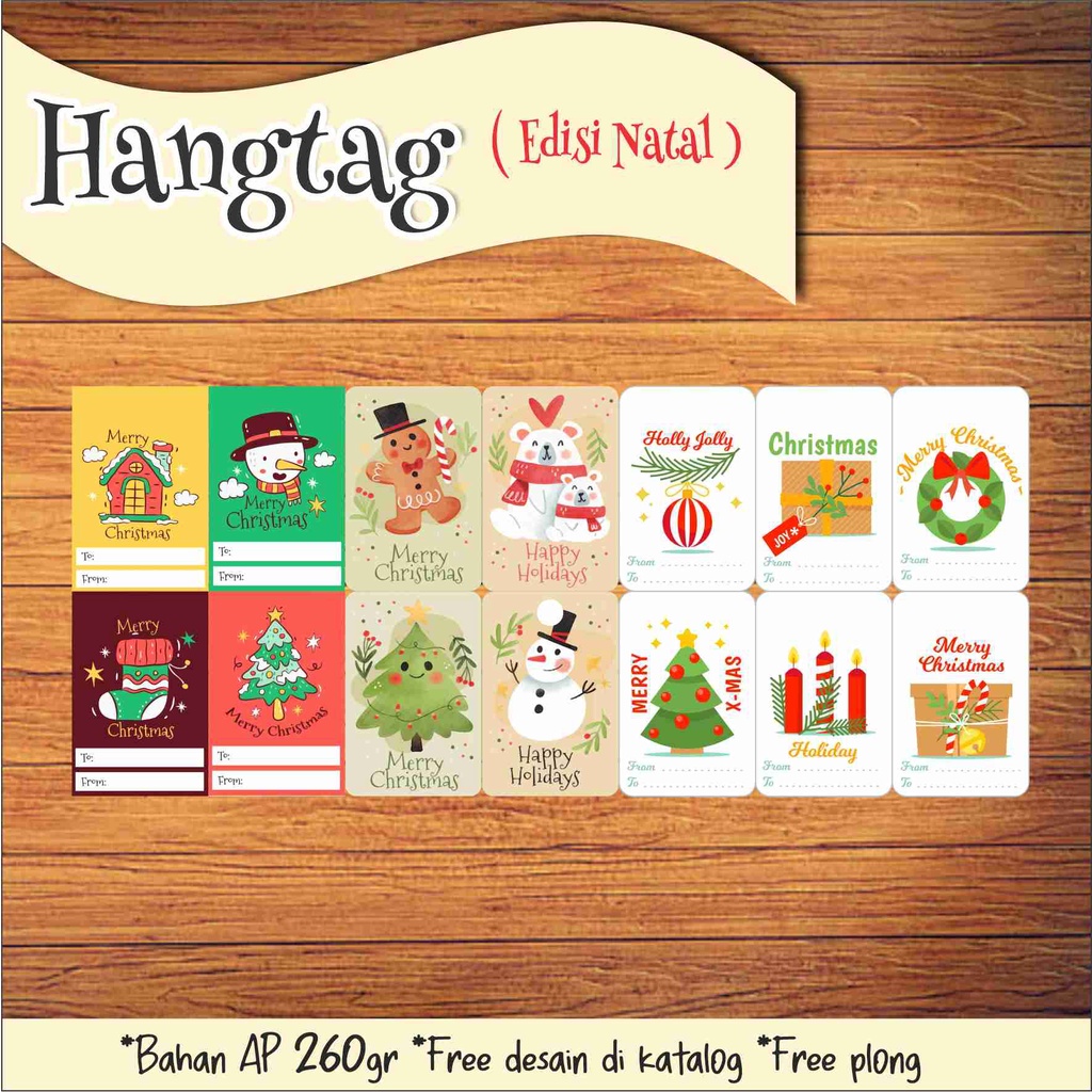 Jual Hangtag | Hangtag Natal Merry Christmas | Hangtag Murah | Kartu ...
