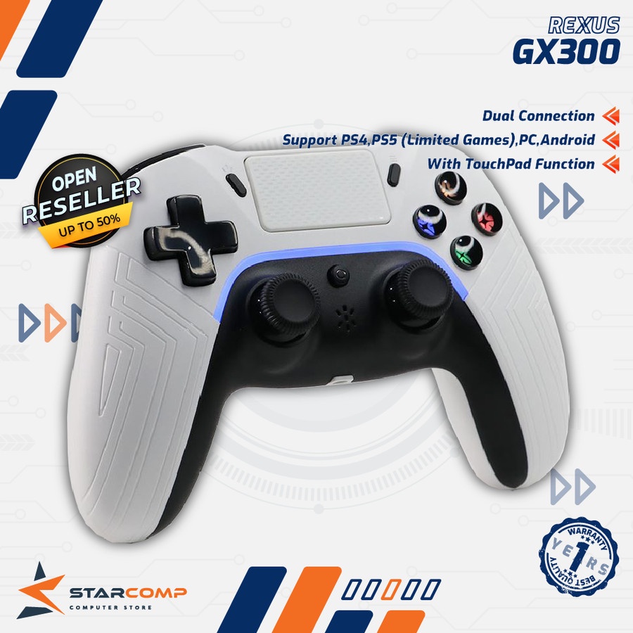 Jual REXUS Gladius GX300 Multi Platform Gamepad Dual Connection ...