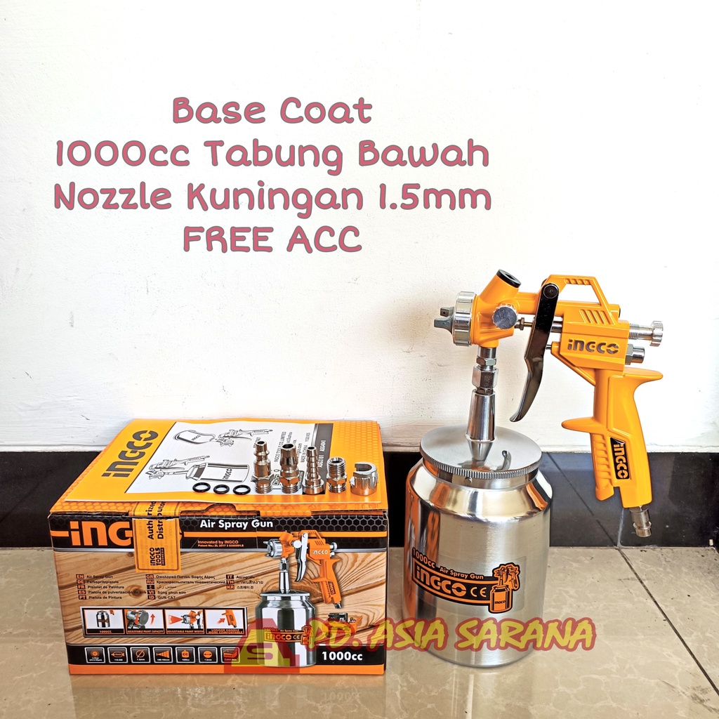 Jual Air Spray Gun Tabung Bawah 1000ml INGCO ASG3101 Paint Semprot Cat ...