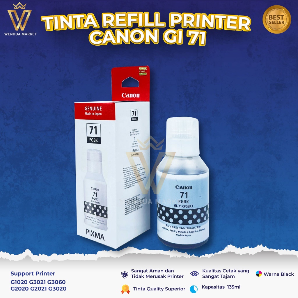 Jual Tinta Canon Gi 71 Black Tipe Printer G2060 G3021 G1020 G2020 G2021 ...