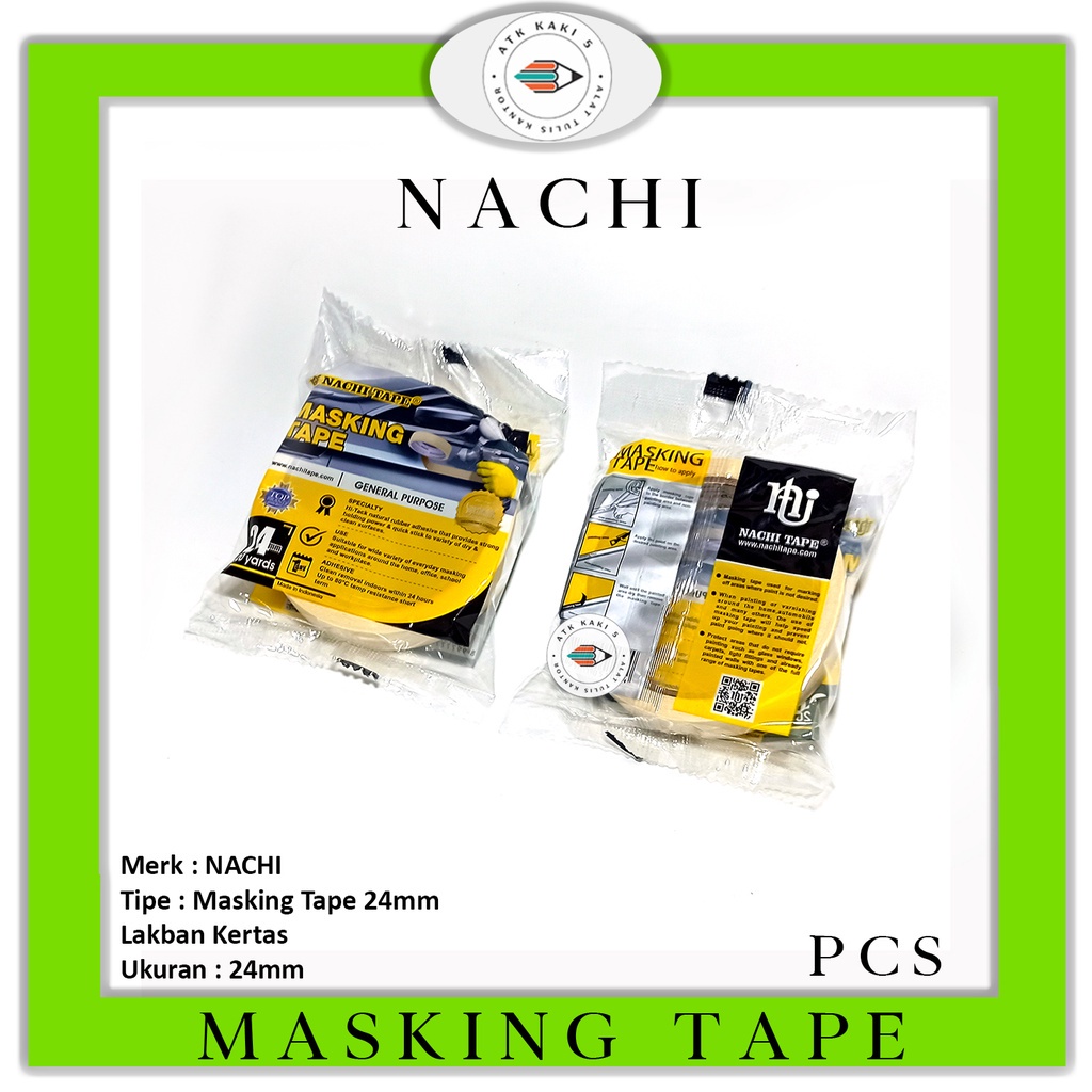Jual NACHI - Masking Tape 24mm Lakban Kertas Plakban Selotip Isolasi ...